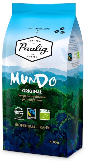 Кофе в зернах Paulig Mundo coffee bean 500g Organic 6411300166183