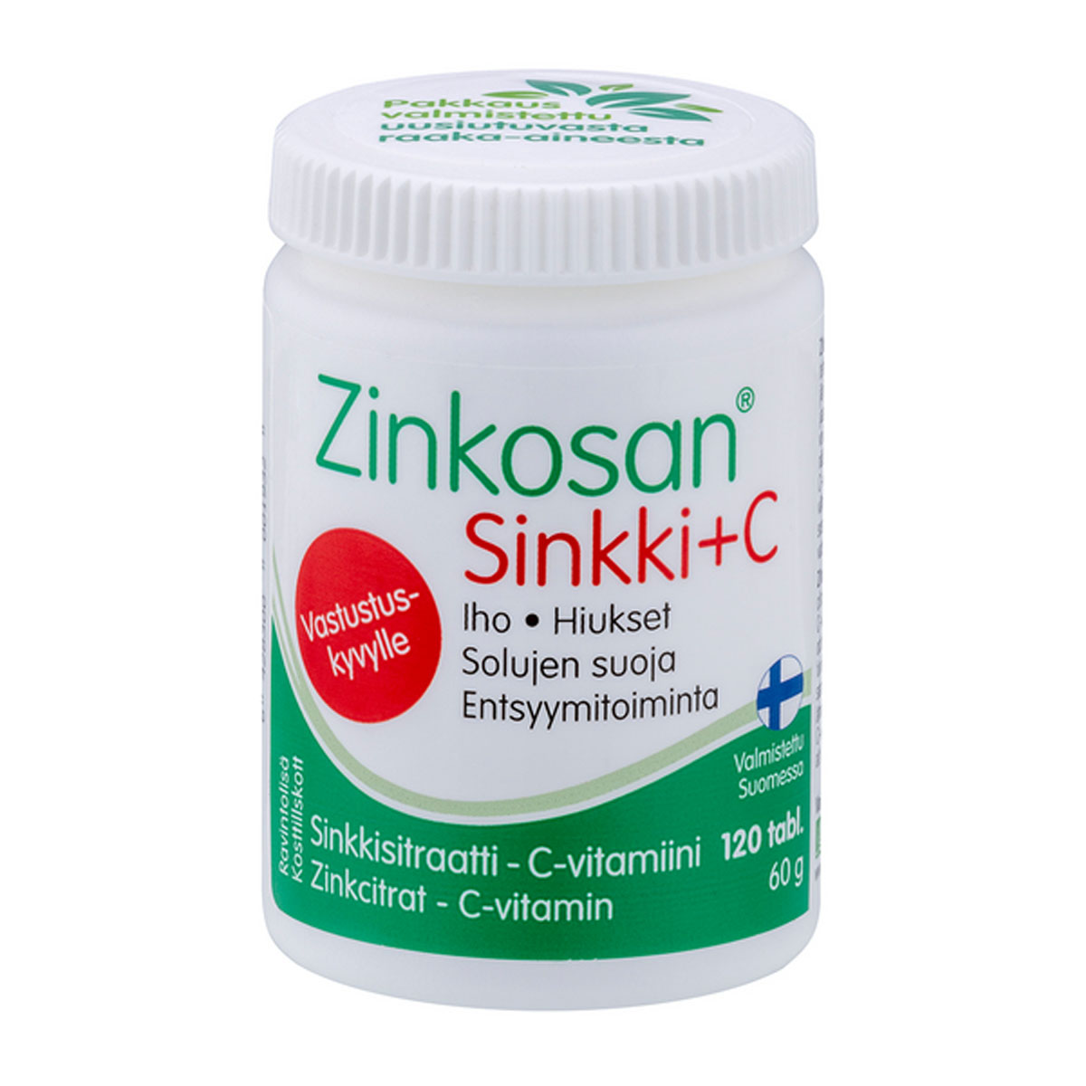 Zinkosan Sinkki+C vit 120tabs/60g - мультивитаминные минералы для тела ...
